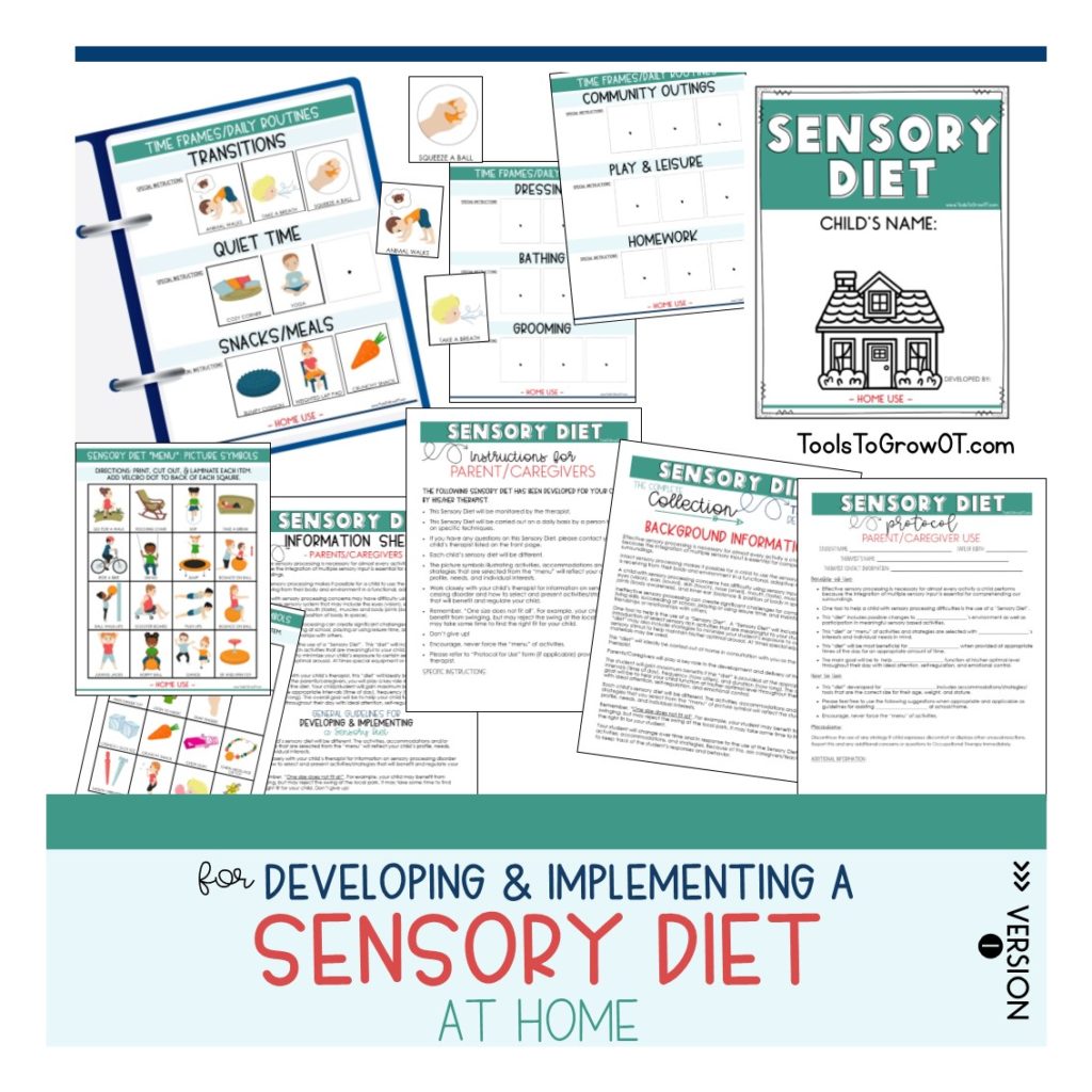 SENSORY DIET PACKET- HOME VERSION: Version 1 – Shop Tools To Grow