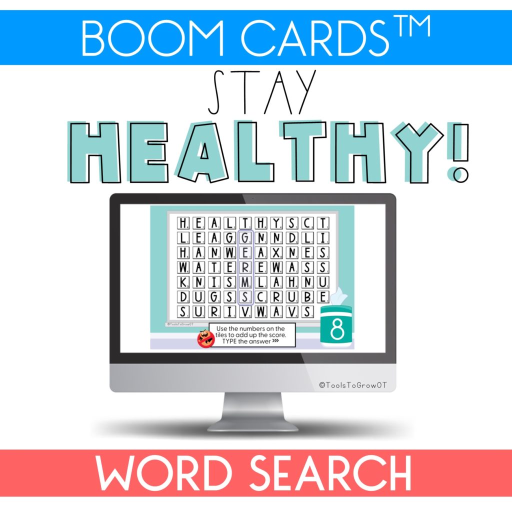Boom Cards: Word Search! Stay Healthy – Shop Tools To Grow