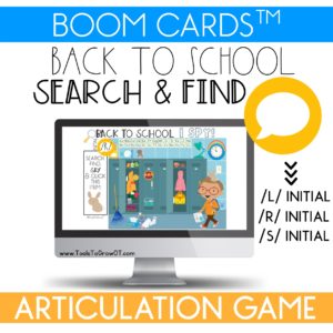 Boom Cards: Back to School: I Spy Articulation! – Shop Tools To Grow