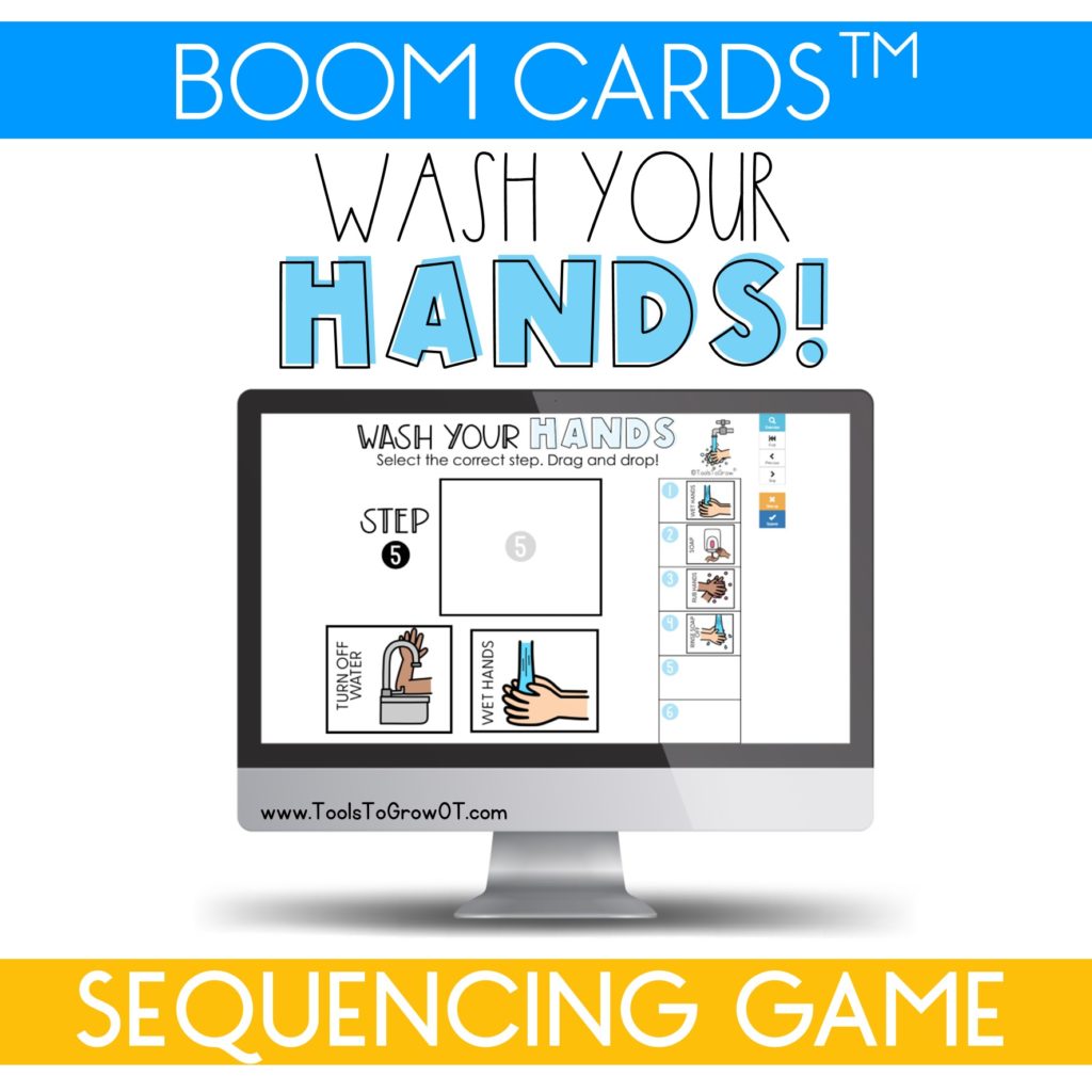 Boom Cards: FREE! Wash Your Hands! Sequence Steps – Shop Tools To Grow