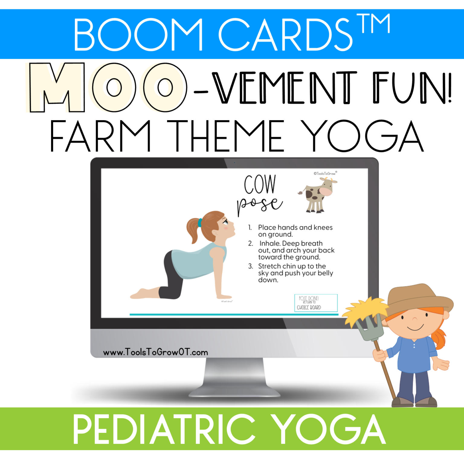Boom Cards: Farm Theme YOGA – Shop Tools To Grow