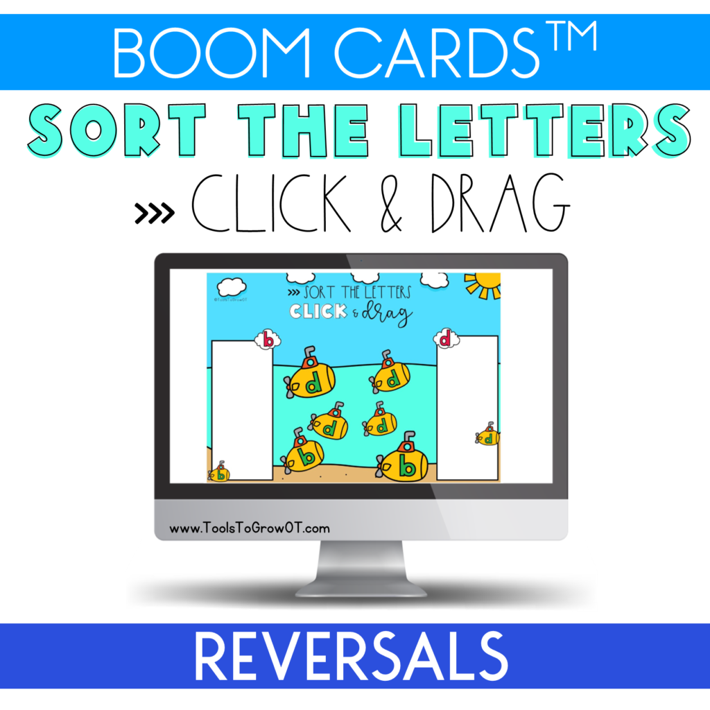 Boom Cards: Sort the Letters! Reversals – Shop Tools To Grow