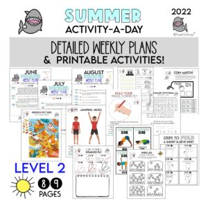 Summer Activity-a-Day Calendar + Weekly Plans + Resources: Level 2 ...