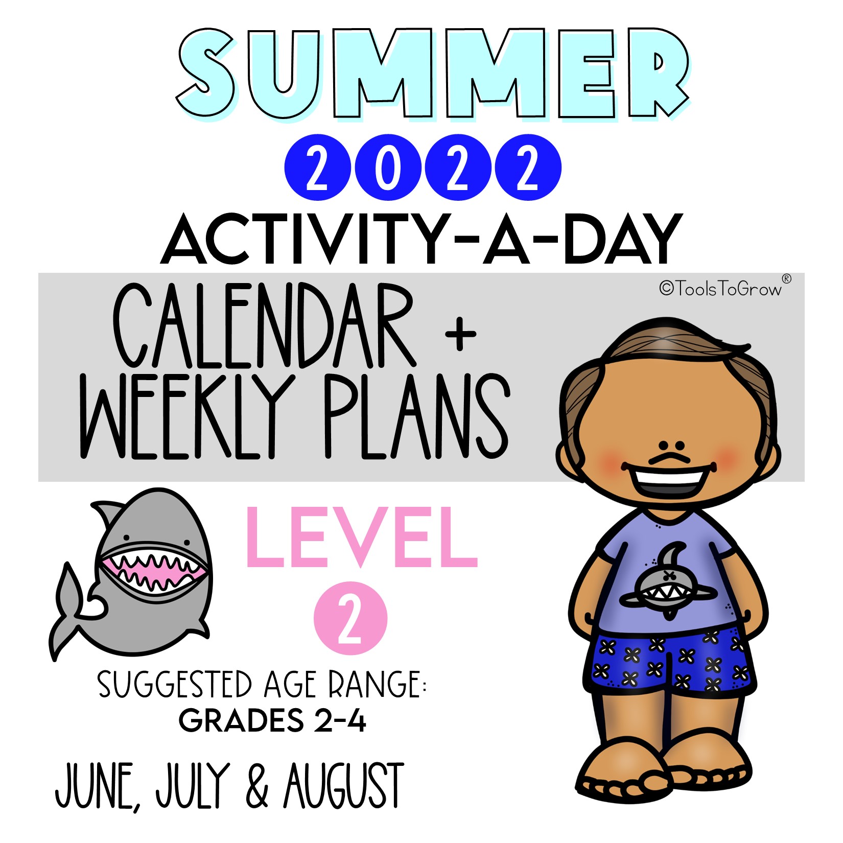 Summer Activity-a-Day Calendar + Weekly Plans + Resources: Level 2 ...