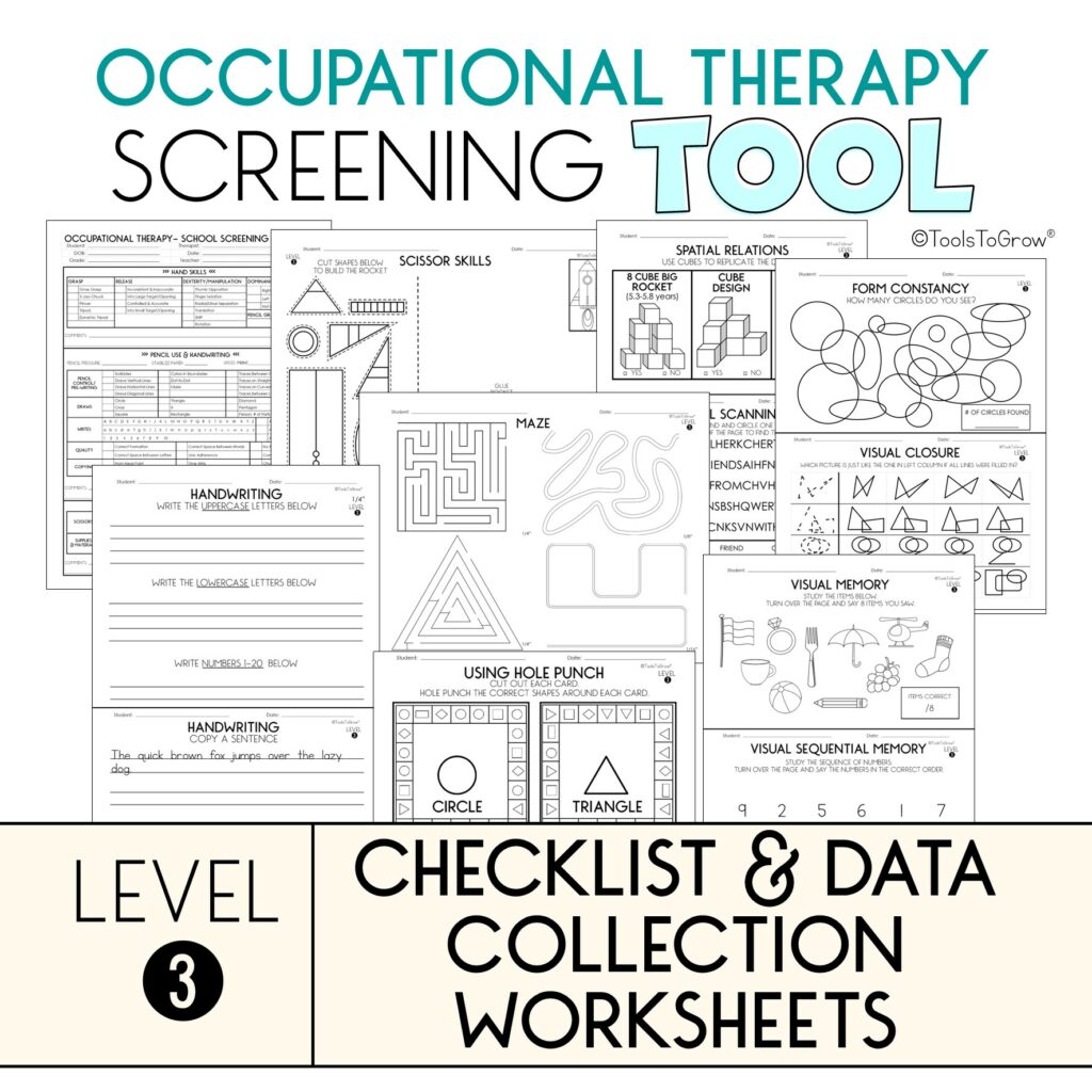 BUNDLE – OT SCREENING TOOL: CHECKLIST & DATA COLLECTION WORKSHEETS ...