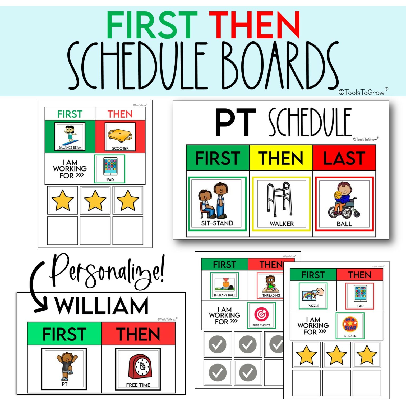 PHYSICAL THERAPY: Visual Schedule Boards – Shop Tools To Grow