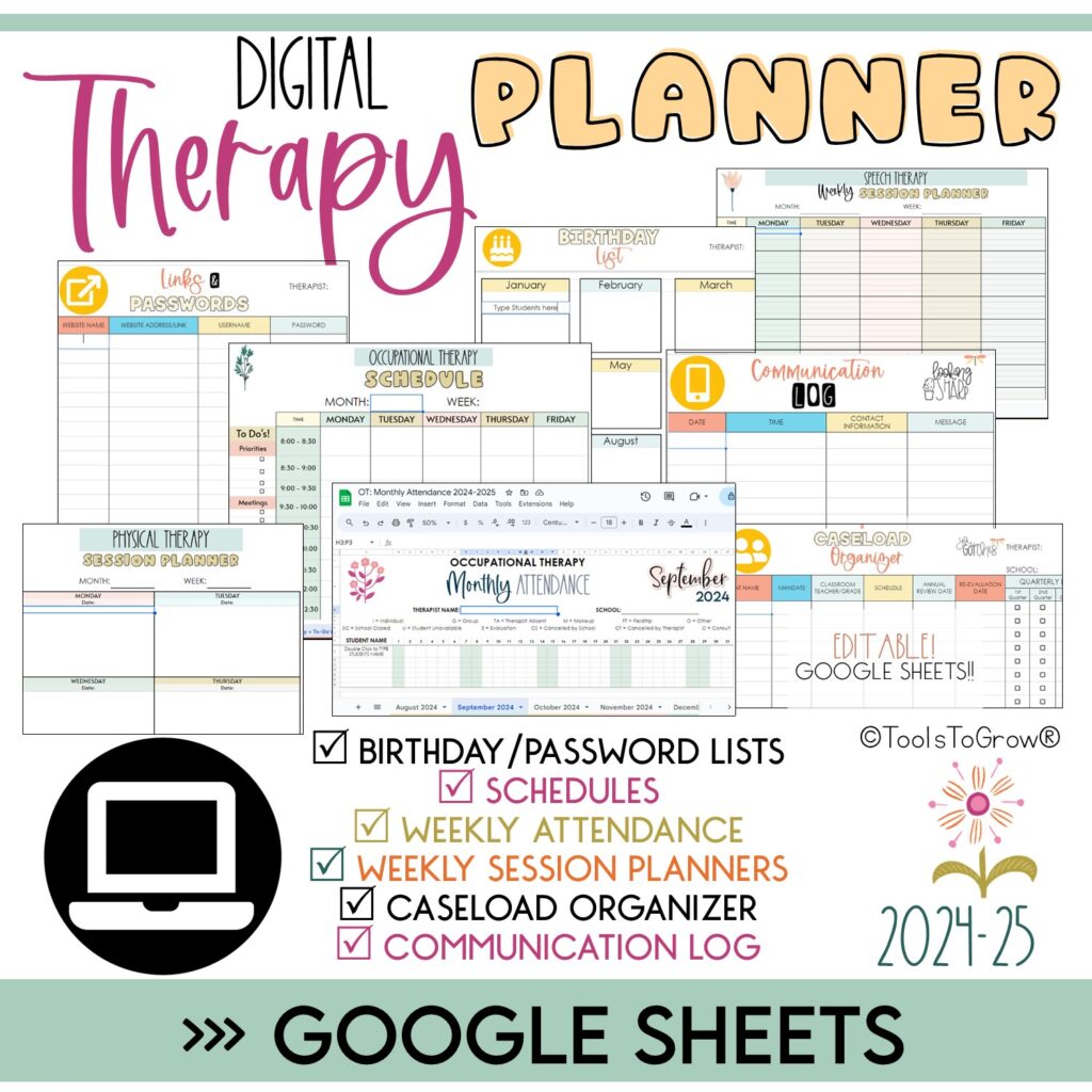 The Ultimate Digital Therapy Planner: 2024-25 – Shop Tools To Grow